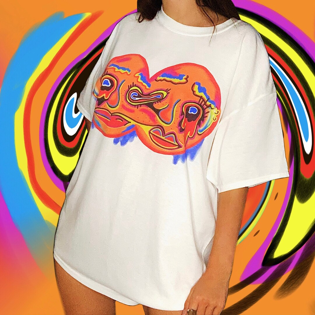 Melting Faces Festival Tshirt Bestselling Graphic Tee Trippy Indie ...