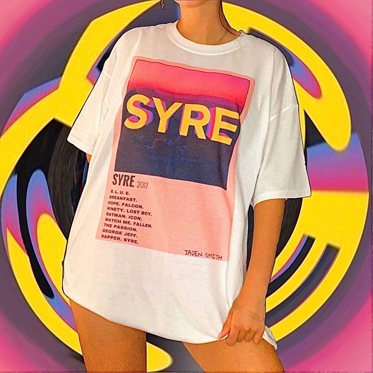 Jaden Smith Shirt Syre Graphic Tee Jaden Merch Pink Erys Rap - Etsy