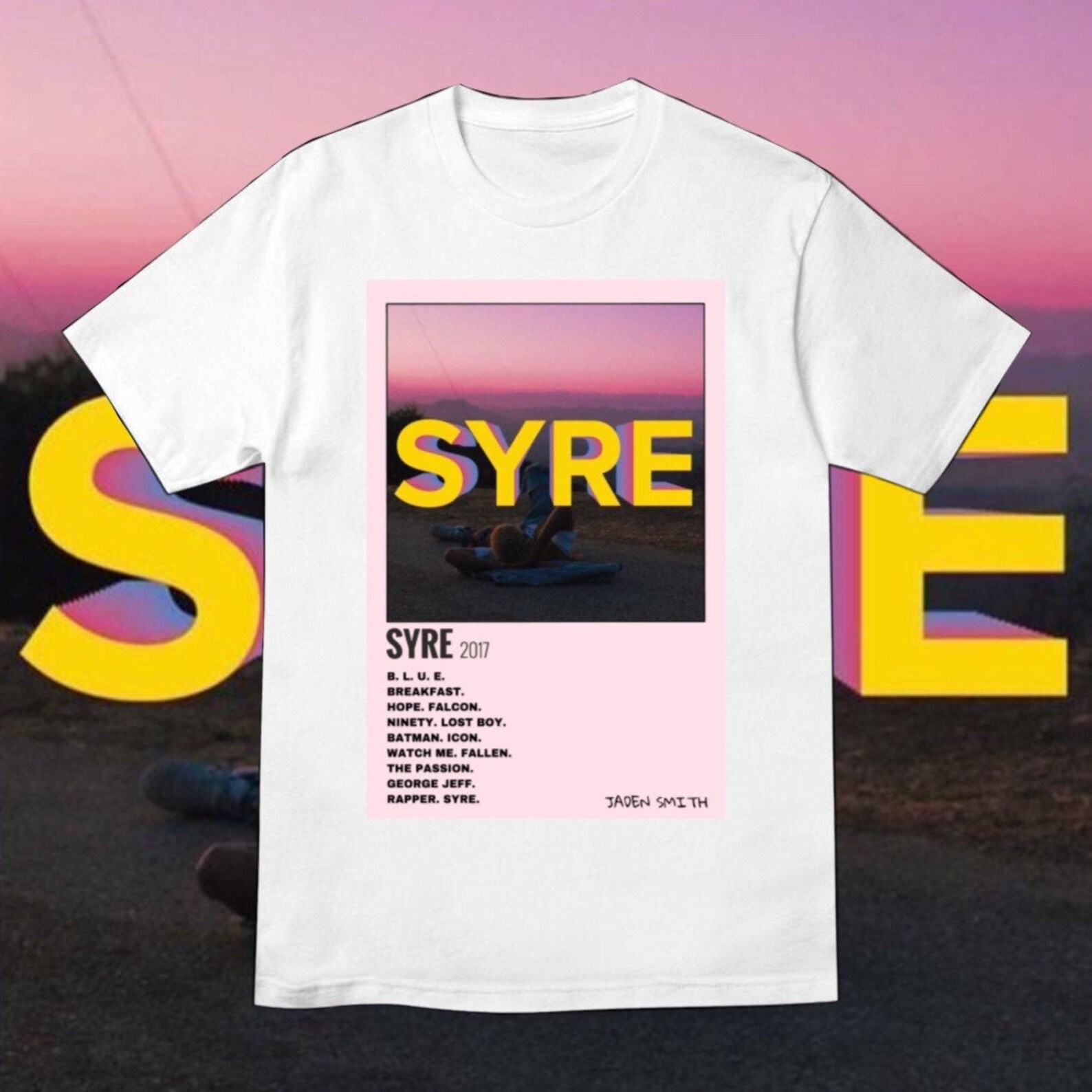Jaden Smith Shirt Syre Graphic Tee Jaden Merch Pink Erys Rap - Etsy