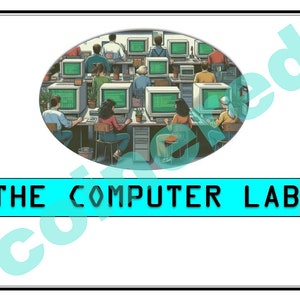 Computer Lab Poster Set, Classroom Decor, Set of 7 Computers Class ...