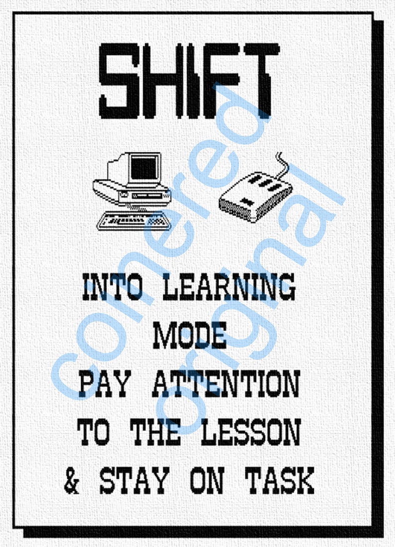 Computer Lab Poster Set Classroom Decor Set Of 7 Computers Class