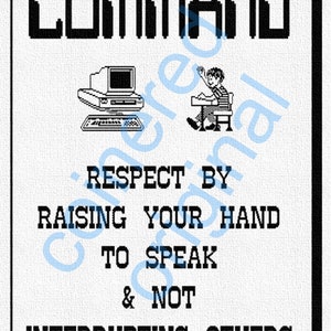 Computer Lab Rules Poster Set: Retro Classroom Decor (digital Download ...