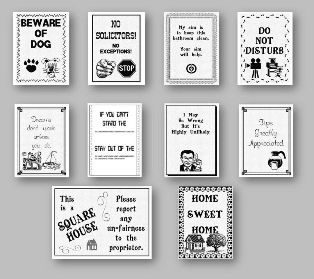 8-bit Retro Sign Set, DOT MATRIX Style Posters (digital Download) - Etsy