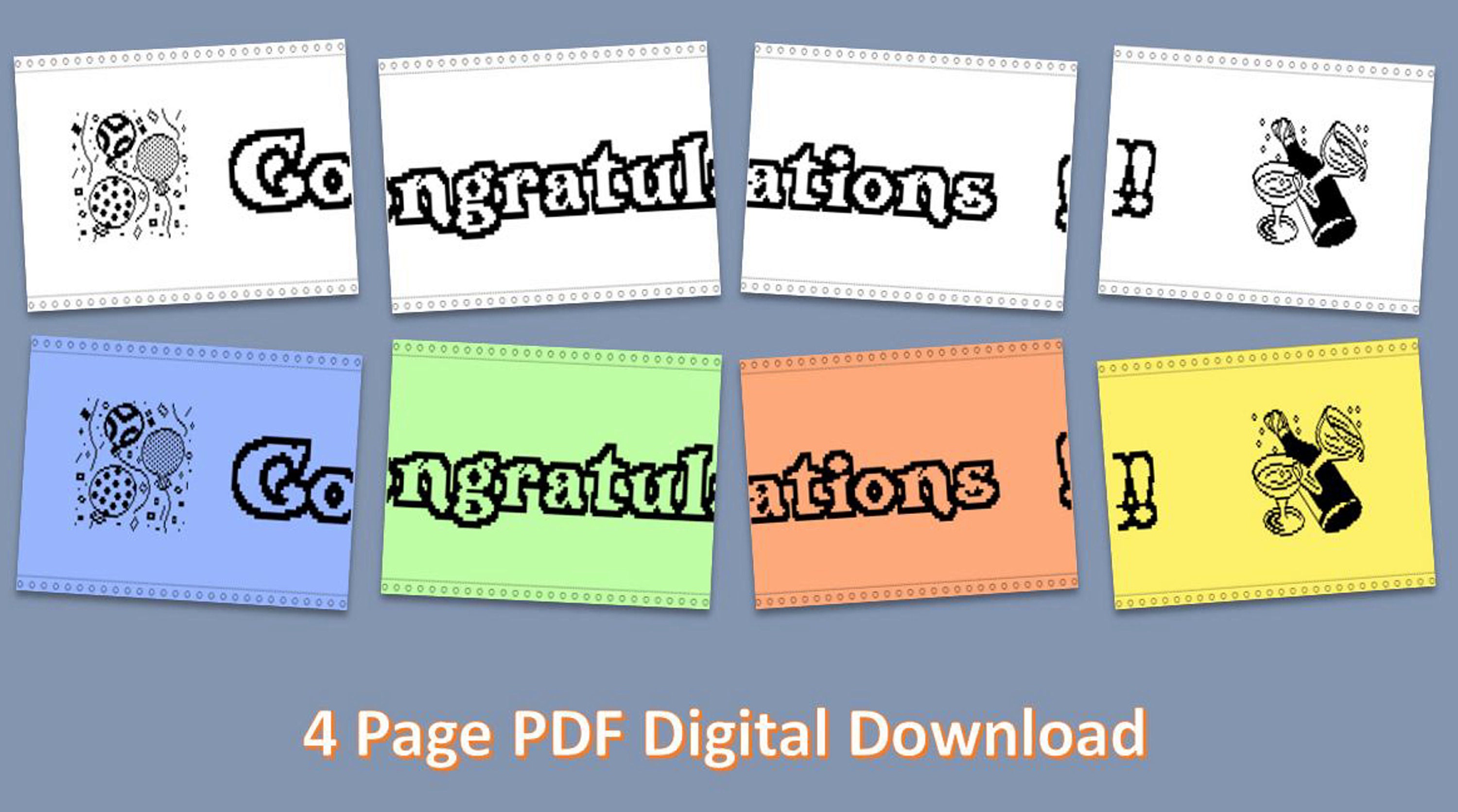 HAPPY BIRTHDAY !! CONGRATULATIONS !! Printable Banner Vintage Retro 80 ...