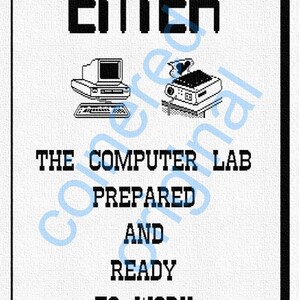 Computer Lab Poster Set, Classroom Decor, Set of 7 Computers Class ...