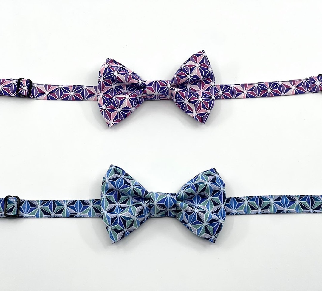 Toddler Infant Bow Tie, Blue Purple Geometric Pattern, Ring Bearer ...