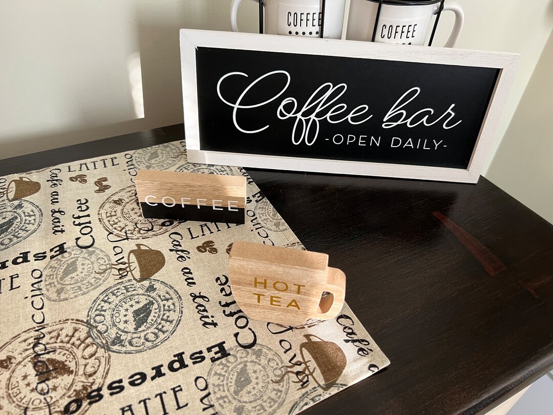 Table Runner for a Coffee Table, Coffee Tea Bar Table Runner, Coffee ...