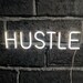 HUSTLE LED Neon Sign Light Wall Art, Decorative Hanging Signs for ...