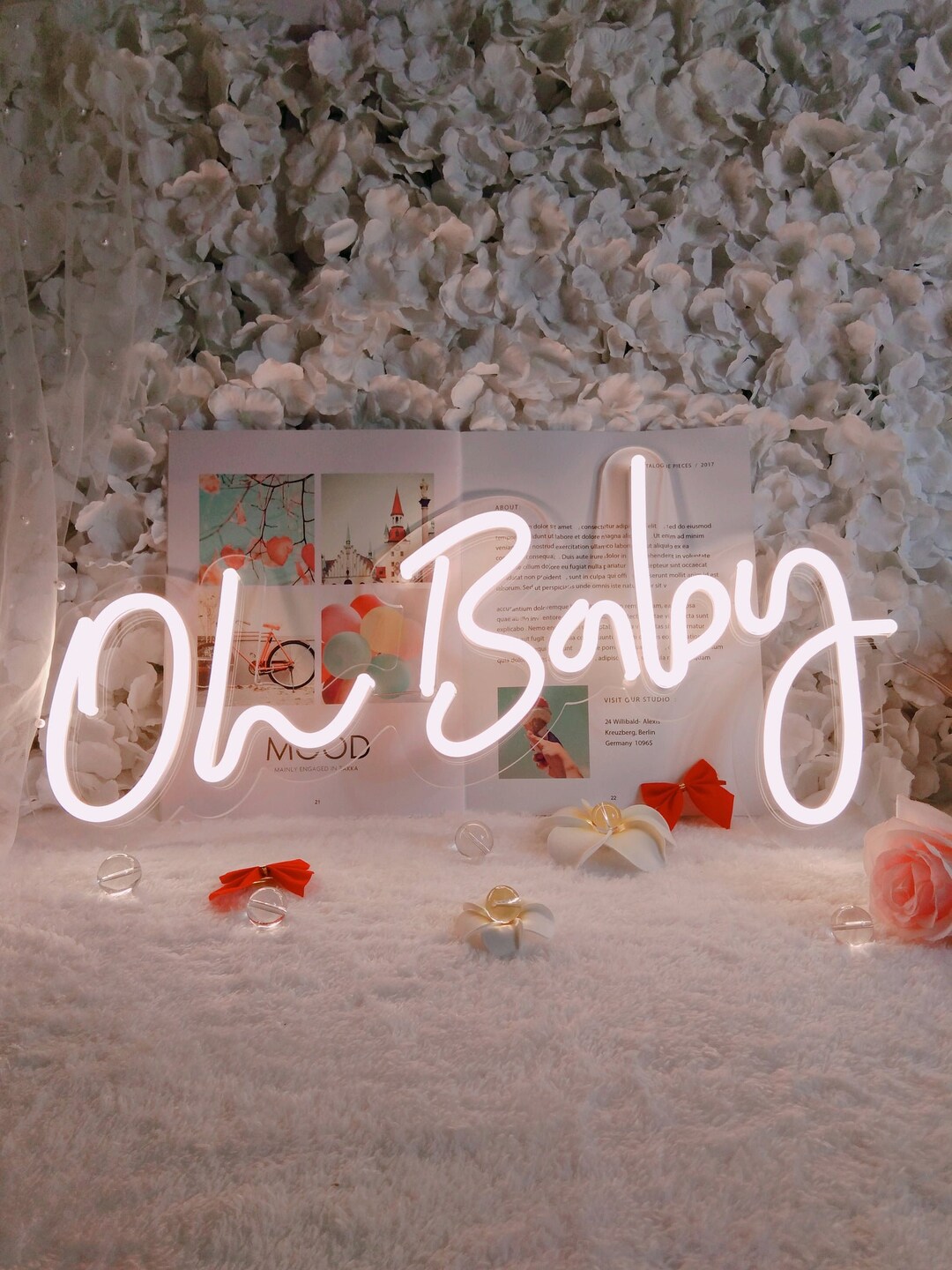 Oh Baby LED Neon Sign, Led Neon Light for Baby Shower / Nursery Decor ...