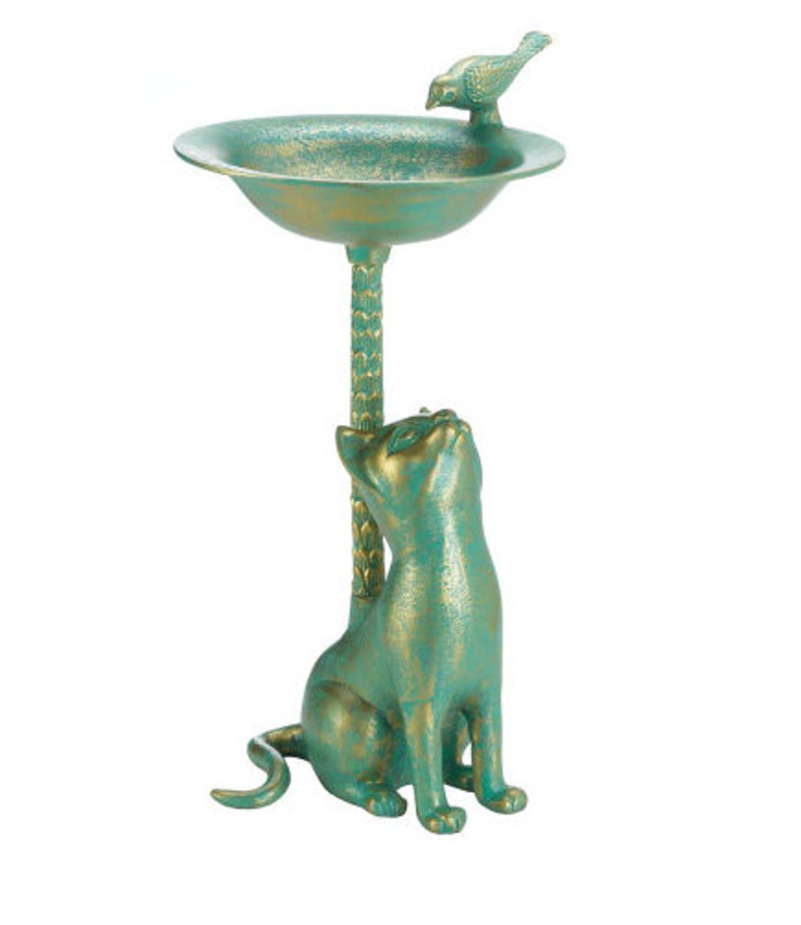 Cat Bird Bath/ Bird Bath/ Birds / Garden Decor/ Bird Feeders/ Home and ...