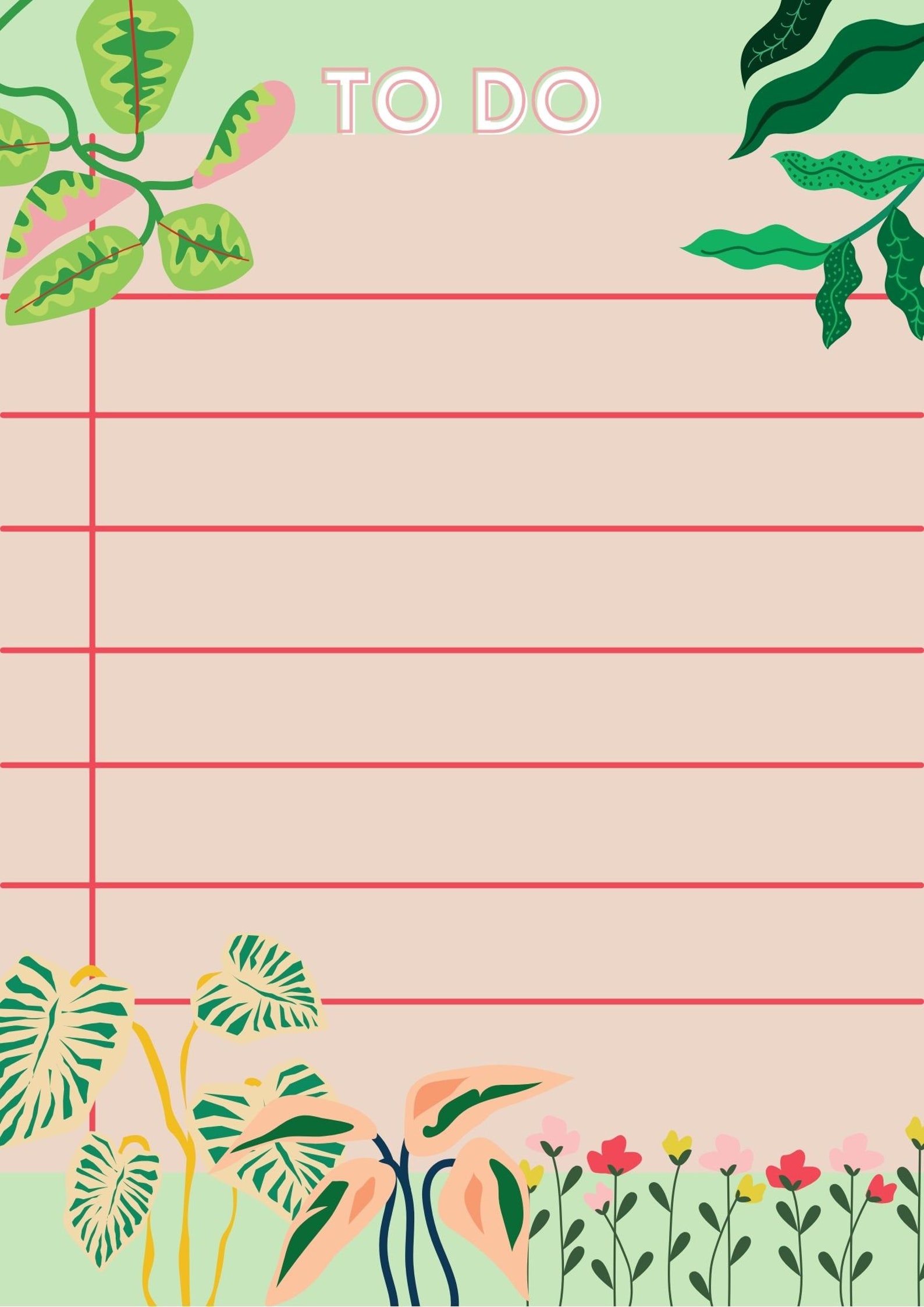 Plant Themed To-do List Printable - Etsy
