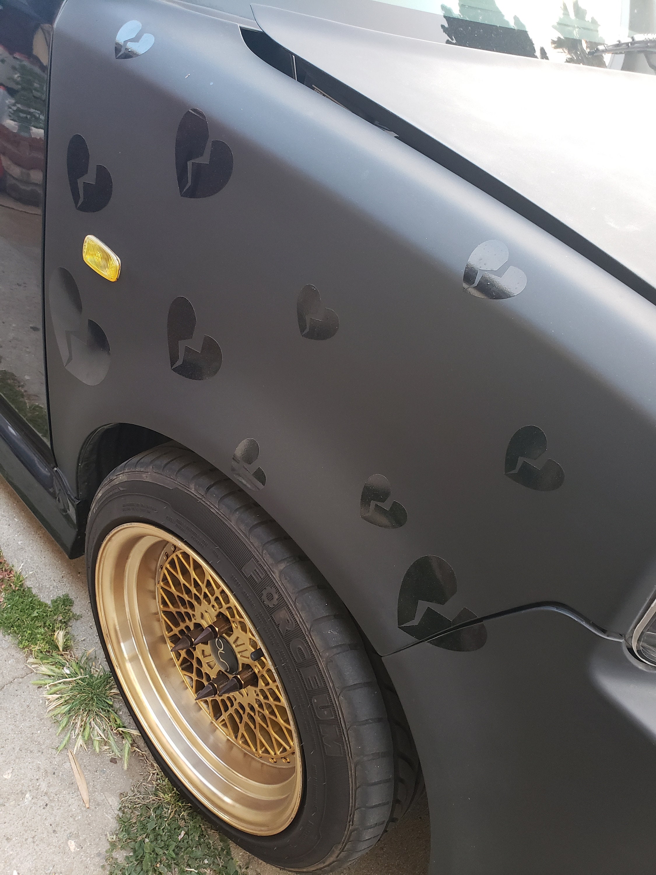 Glossy Broken Heart Car Decal - Etsy UK