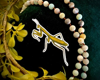 Rainbow Iridescent Pink Praying Mantis Stained Glass Sticker 3, Vinyl ...