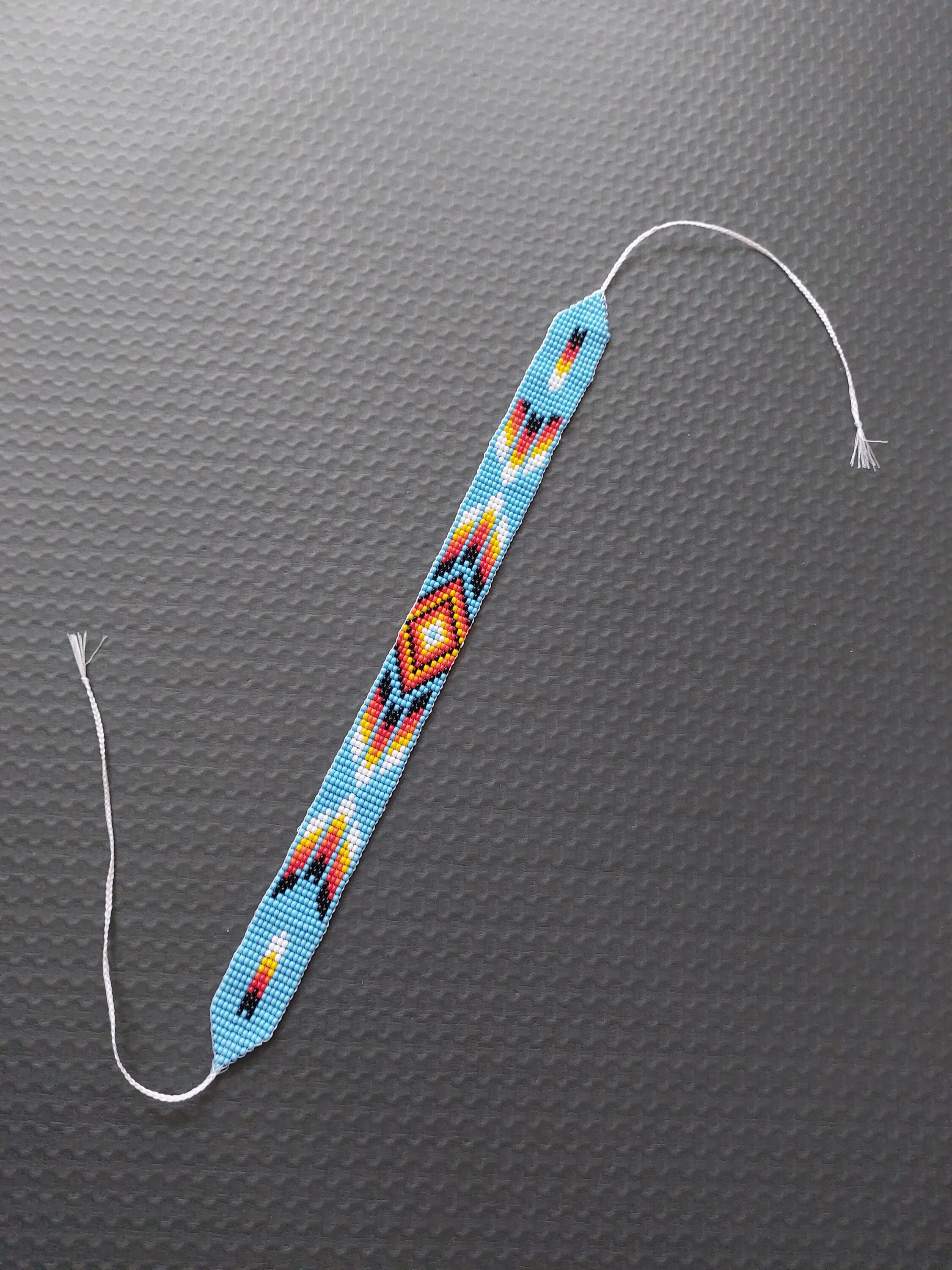 Marine Turquoise Indigenous Bead Choker Native American Beadwork Loom ...