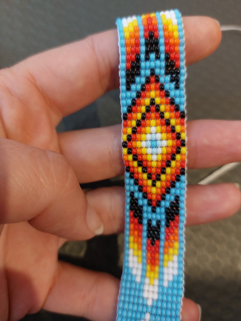 Marine Turquoise Indigenous Bead Choker Native American Beadwork Loom ...