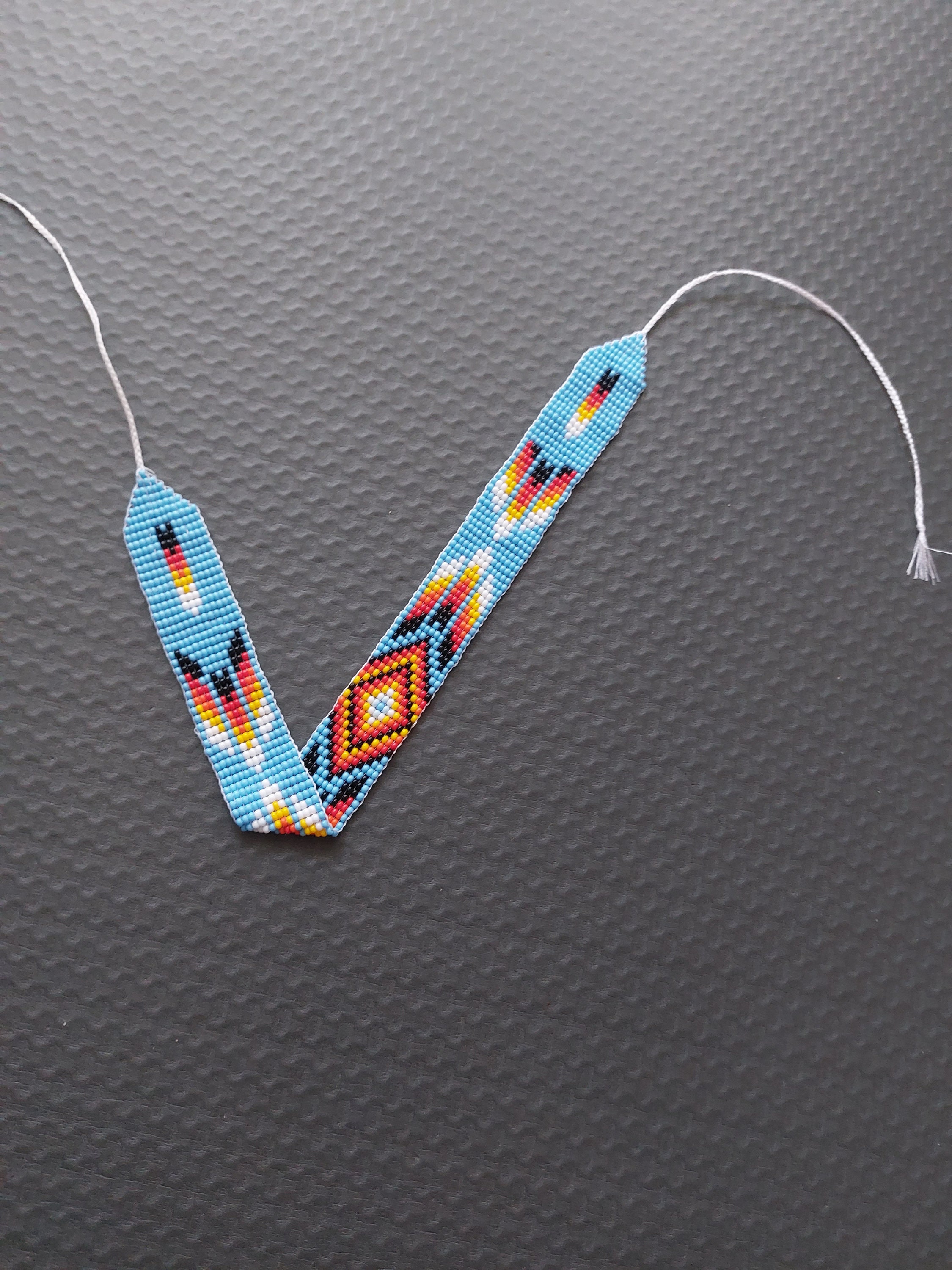 Marine Turquoise Indigenous Bead Choker Native American Beadwork Loom ...