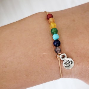Ohm Bracelet, Meditate Stones, Yoga Bracelet, Chakra Balancing Bracelet ...