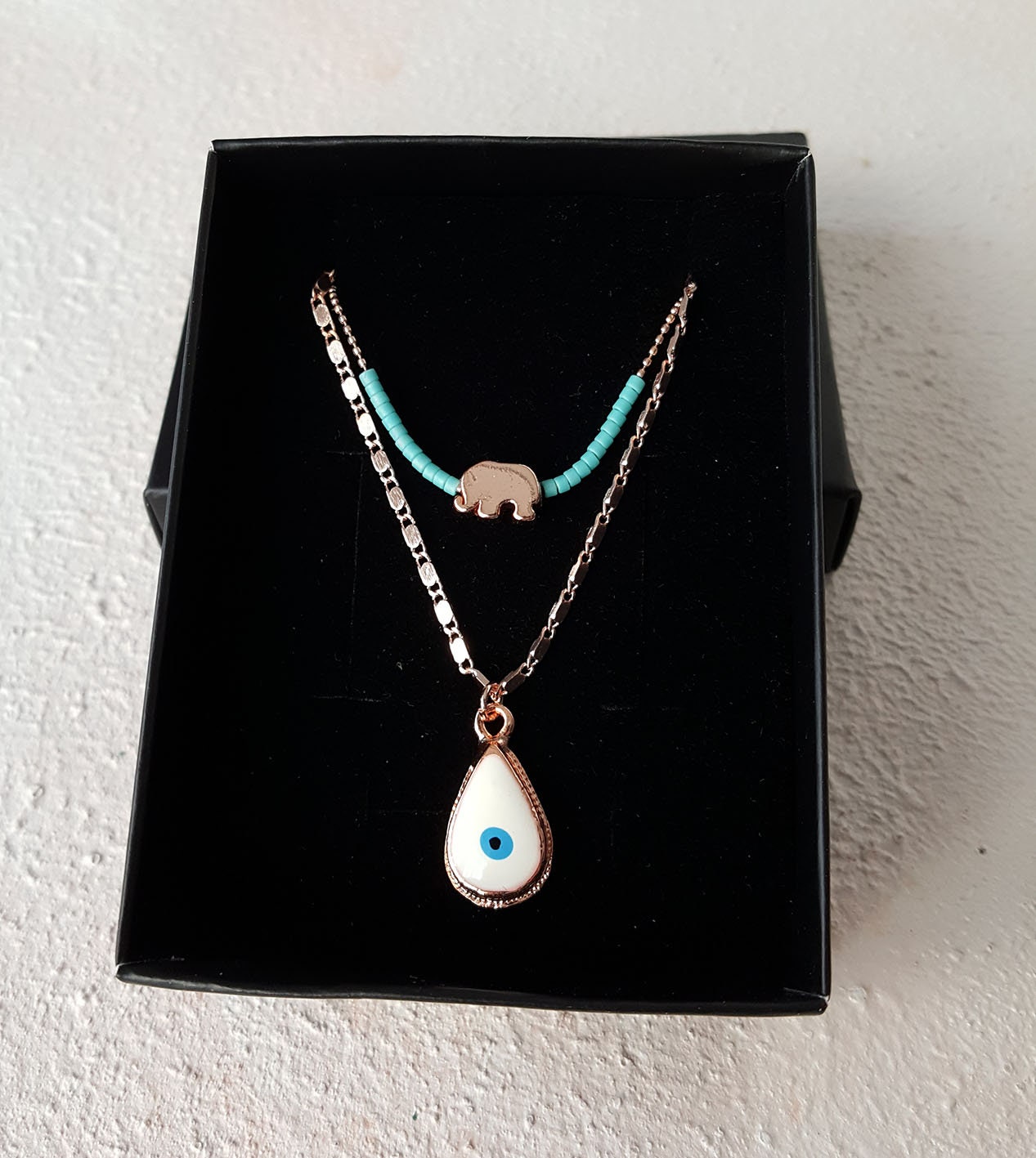 Rose Gold Layering Necklace Set Rose Gold Chain Necklace - Etsy