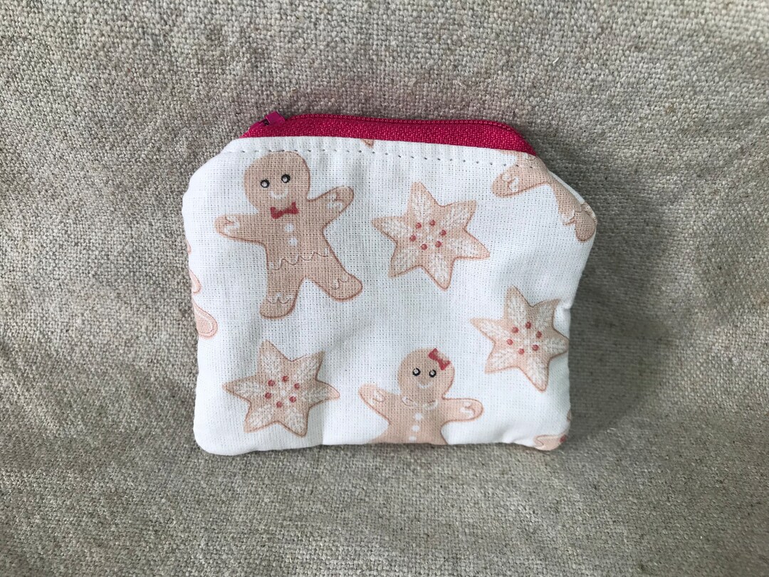Gingerbread Coin Purse Handmade Money Pouch Money Bag Stocking Filler ...