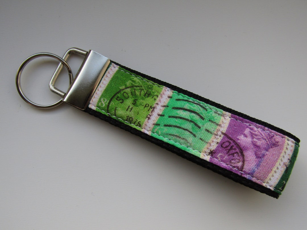 Queen Elizabeth II Stamp Handmade Key Fob Keyring Keychain - Etsy