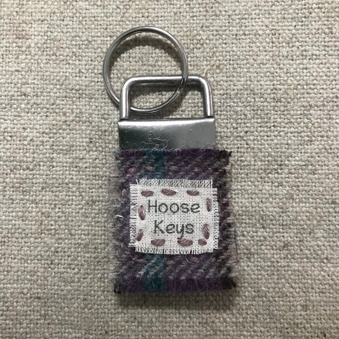Hoose Keys Key Fob Hand Stitched Keyring Scottish Keychain Wool Keyring ...