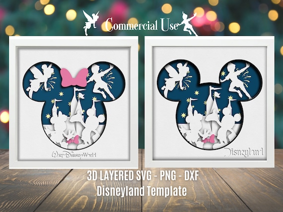 Disneyland 3d Layered Svg3d Layered Svgshadow Box Template - Etsy