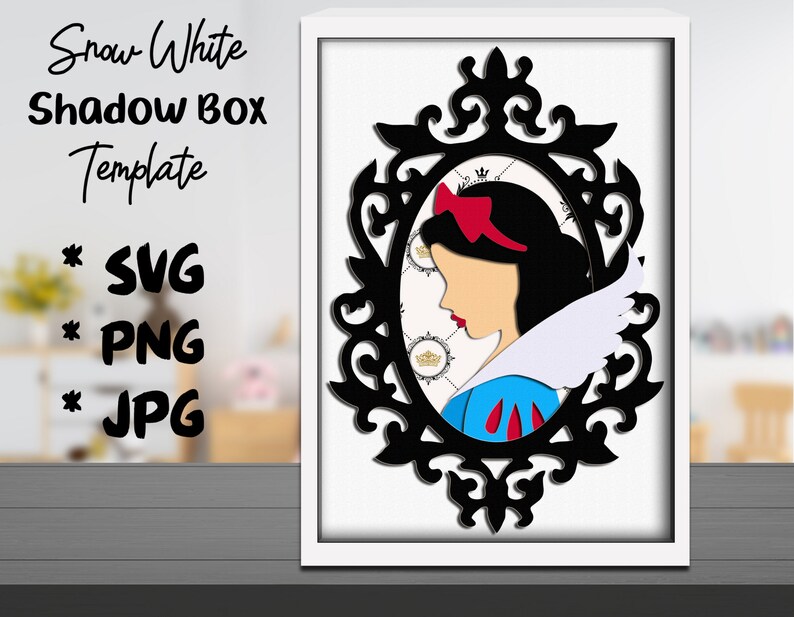 Snow White 3d Layered Svg3d Layered Svgdisneyland Shadow Box - Etsy