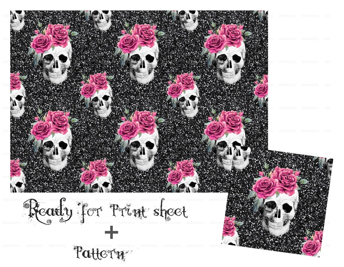 Pink Gothic Digital Paper,gothic Seamless Pattern,glittered Paper ...