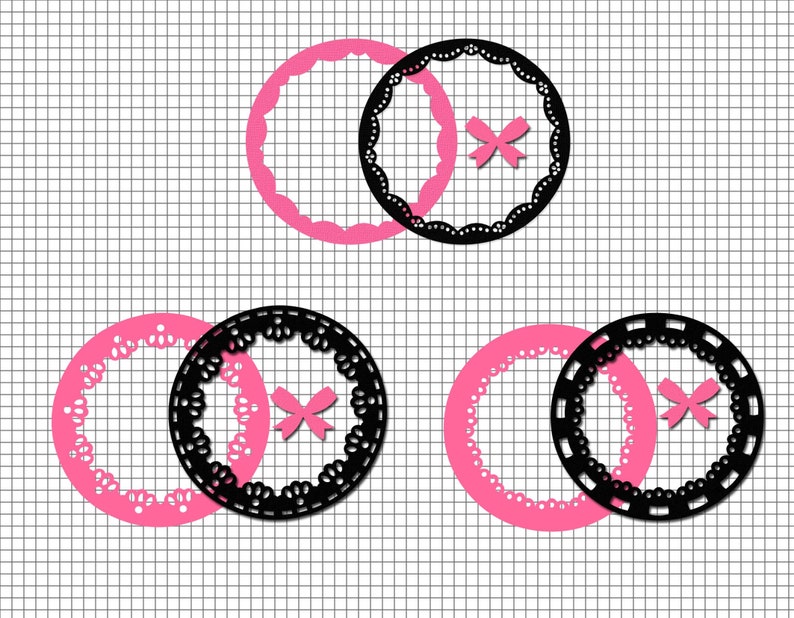 Scallop Frame Svg,scallop Edge Svg,scallop Border ,layered Frame Svg ...
