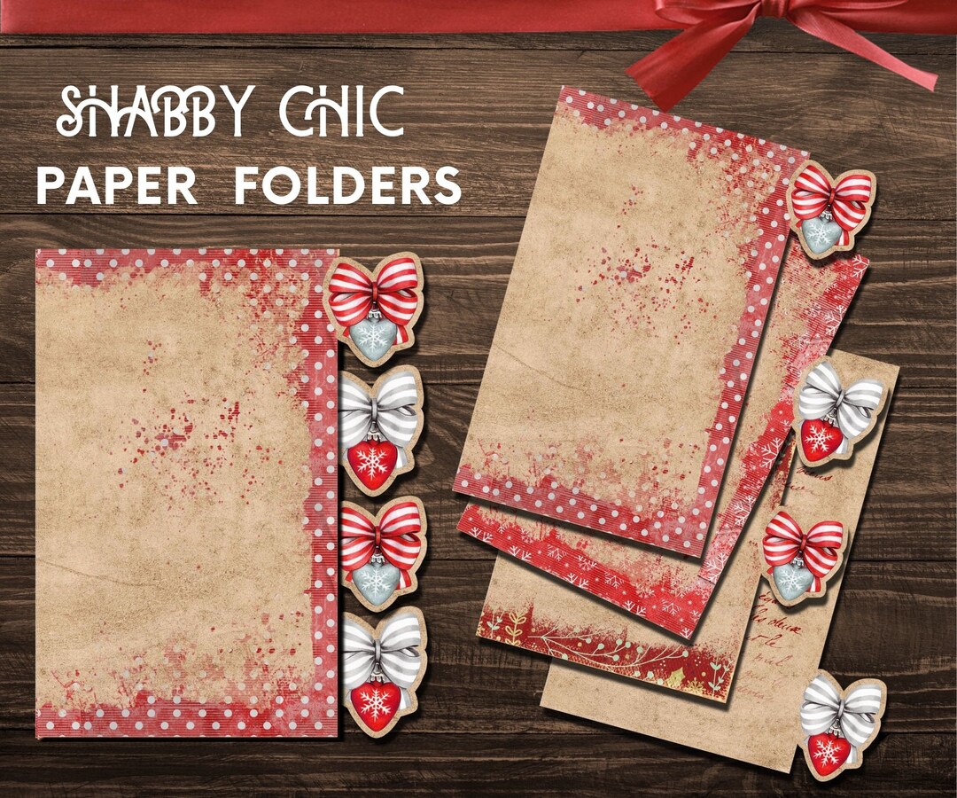 Vintage Christmas Digital Paper,folder,shabby Chic Christmas Papers ...