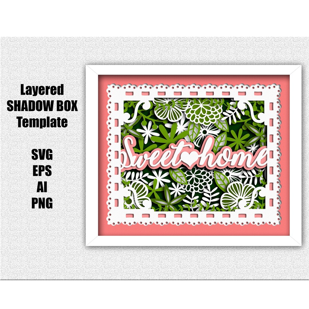 HOME 3d Layered Svg,sweet Home Paper Art,home Paper Cut,svg,paper Craft ...
