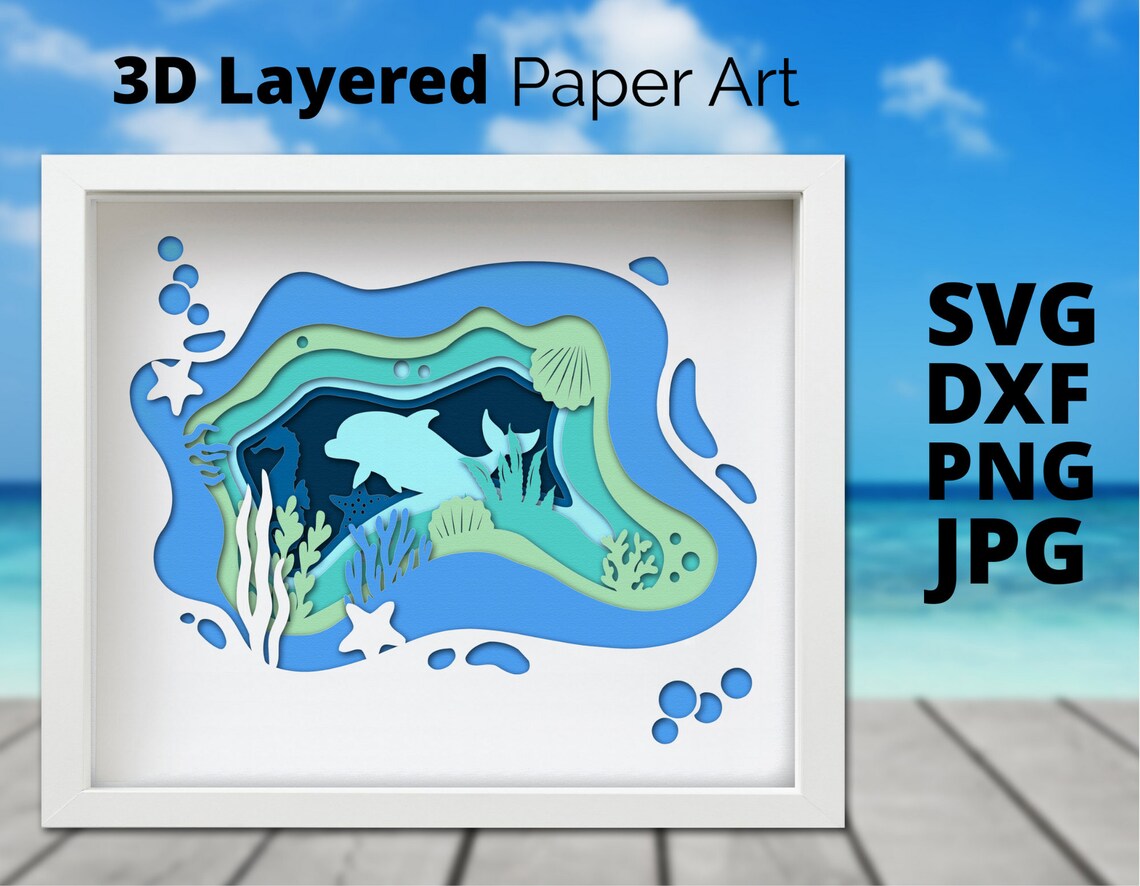 Underwater 3d Layered Svgsea Paper Artocean Paper Cut - Etsy
