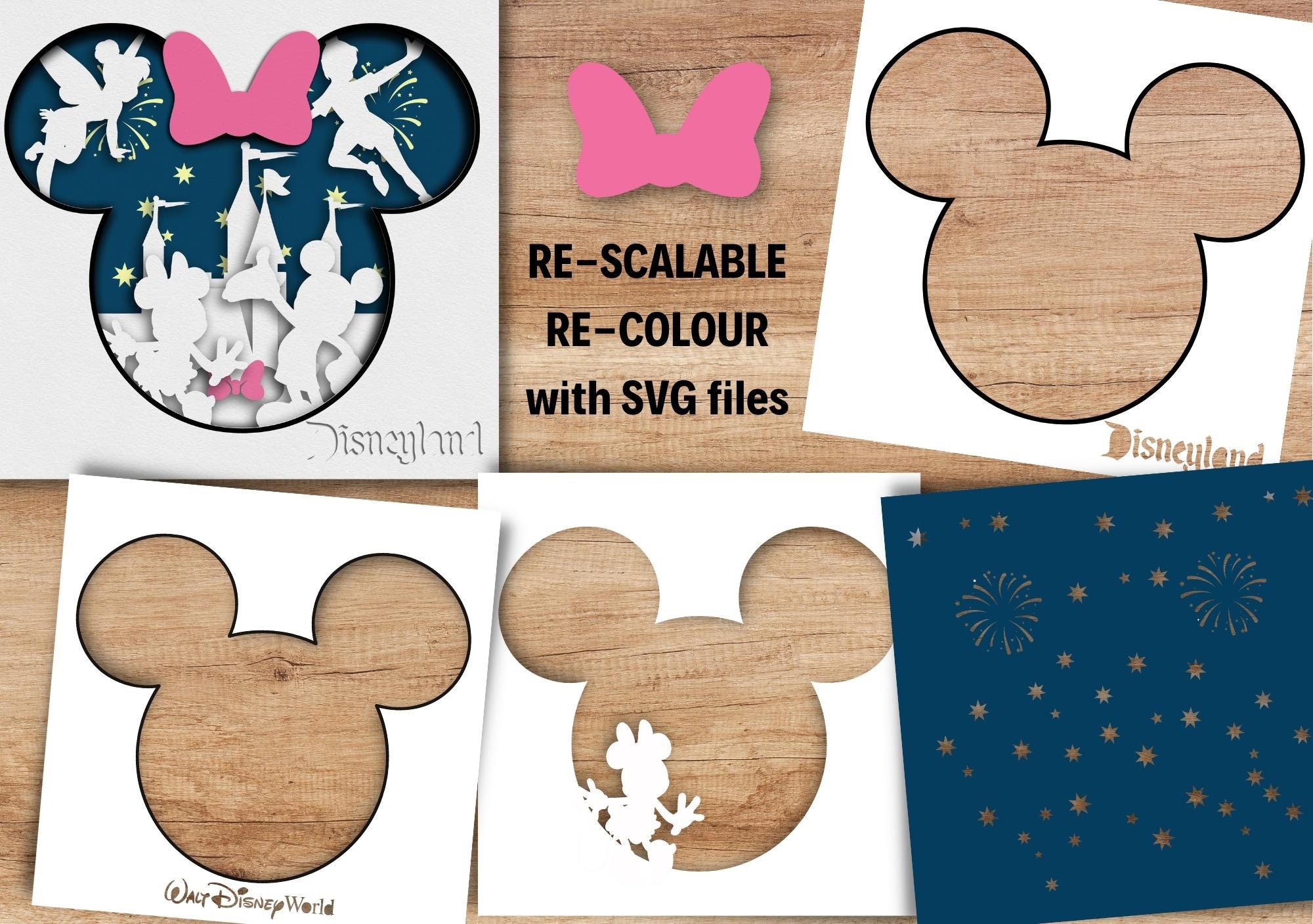 Disneyland 3d Layered Svg,3d Layered Svg,shadow Box Template Svg ...