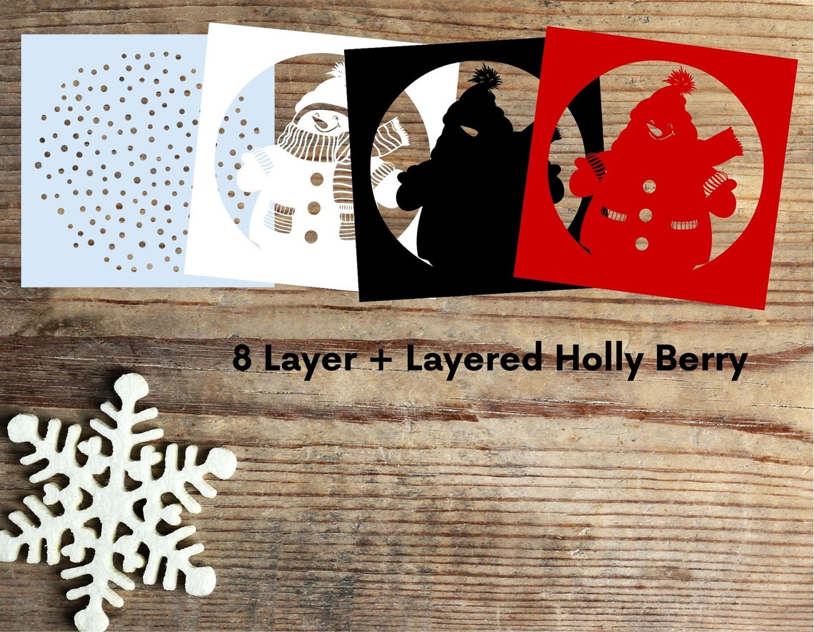 3D SNOWMAN Shadow Box-3d Snowman Svg-3d Winter Svg-winter - Etsy