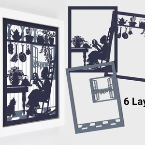 3d Layered Project, Paper Art Template, Paper Cut Svg, Shadow Box ...