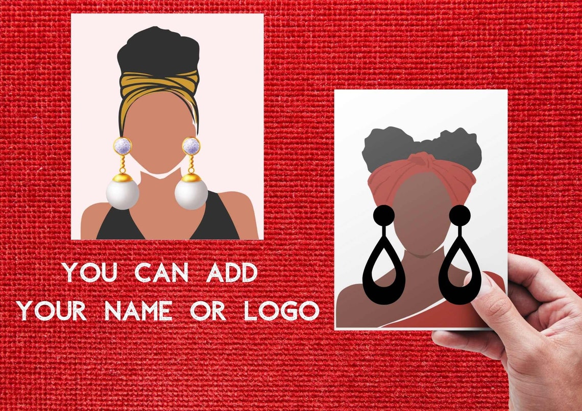 10 Printable Earring Cards,custom Jewelry Display Card, Editable ...