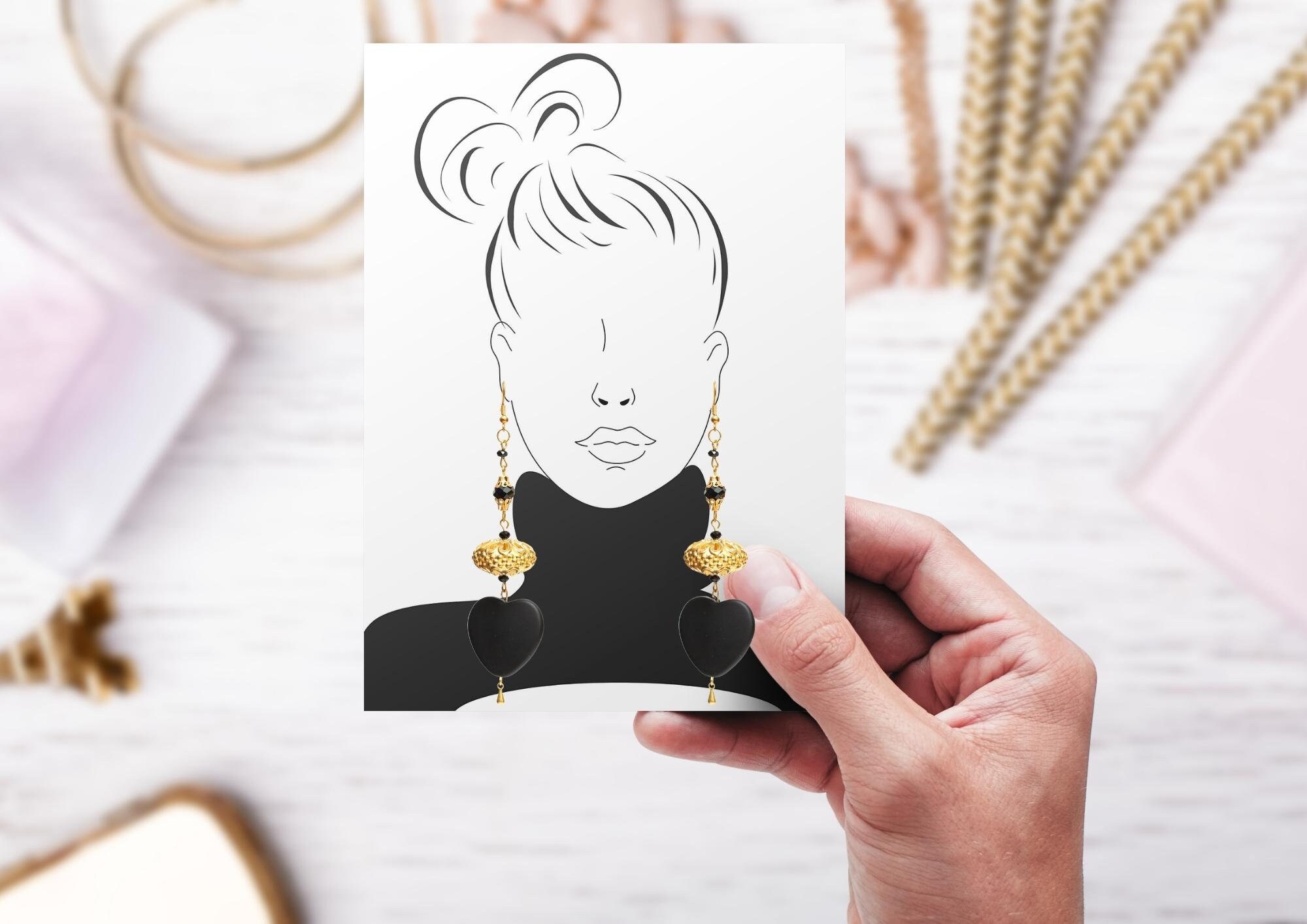 8 Pcs,printable Earring Cards,custom Jewelry Display Card, Editable ...