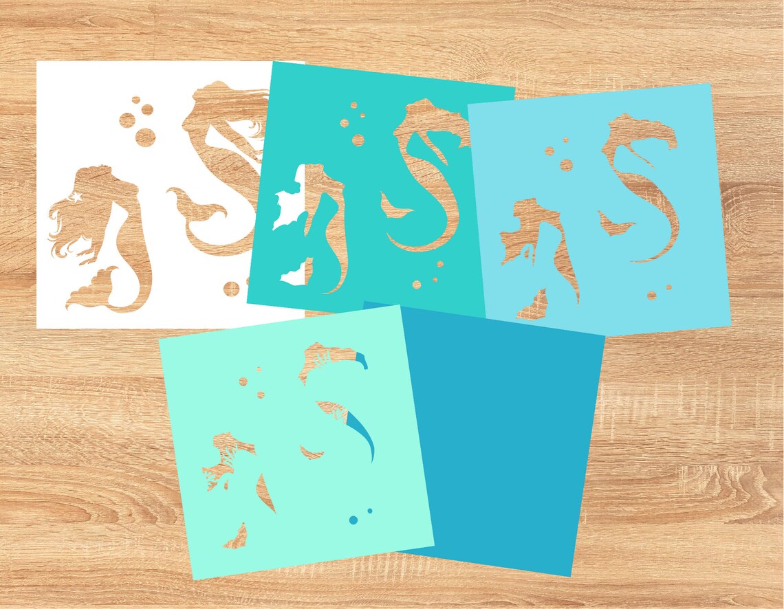 Mermaid 3d Layered Svg Paper Art Templatemermaid Paper - Etsy