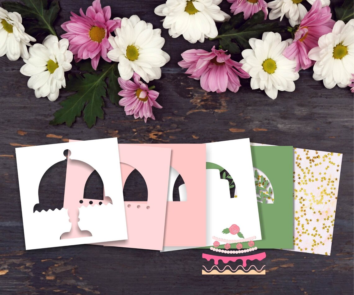 Cake Svg3d Layered Svg3d Multi Layer Svgshadow Box Template - Etsy