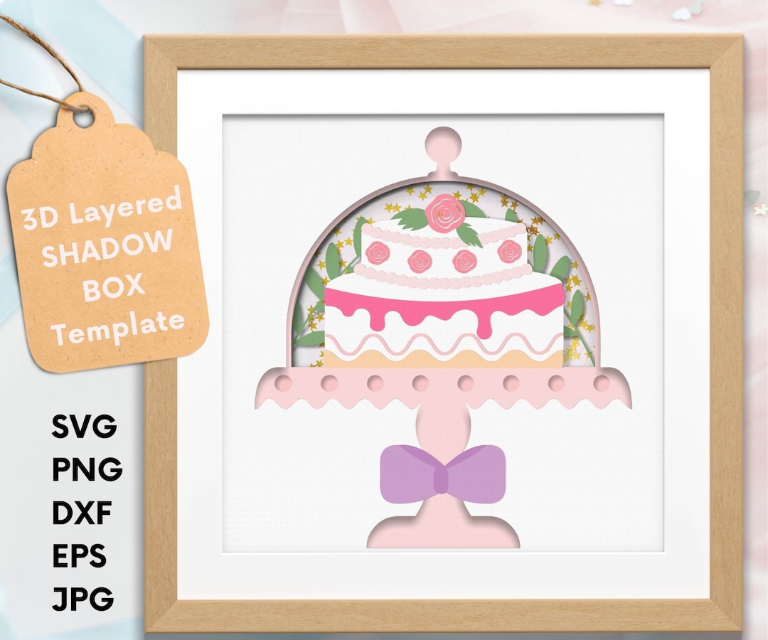 Cake Svg3d Layered Svg3d Multi Layer Svgshadow Box Template - Etsy