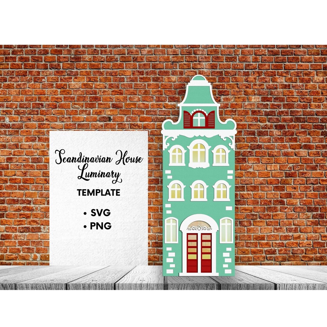 Luminary House Template,dutch House,scandinavian House,template,svg ...
