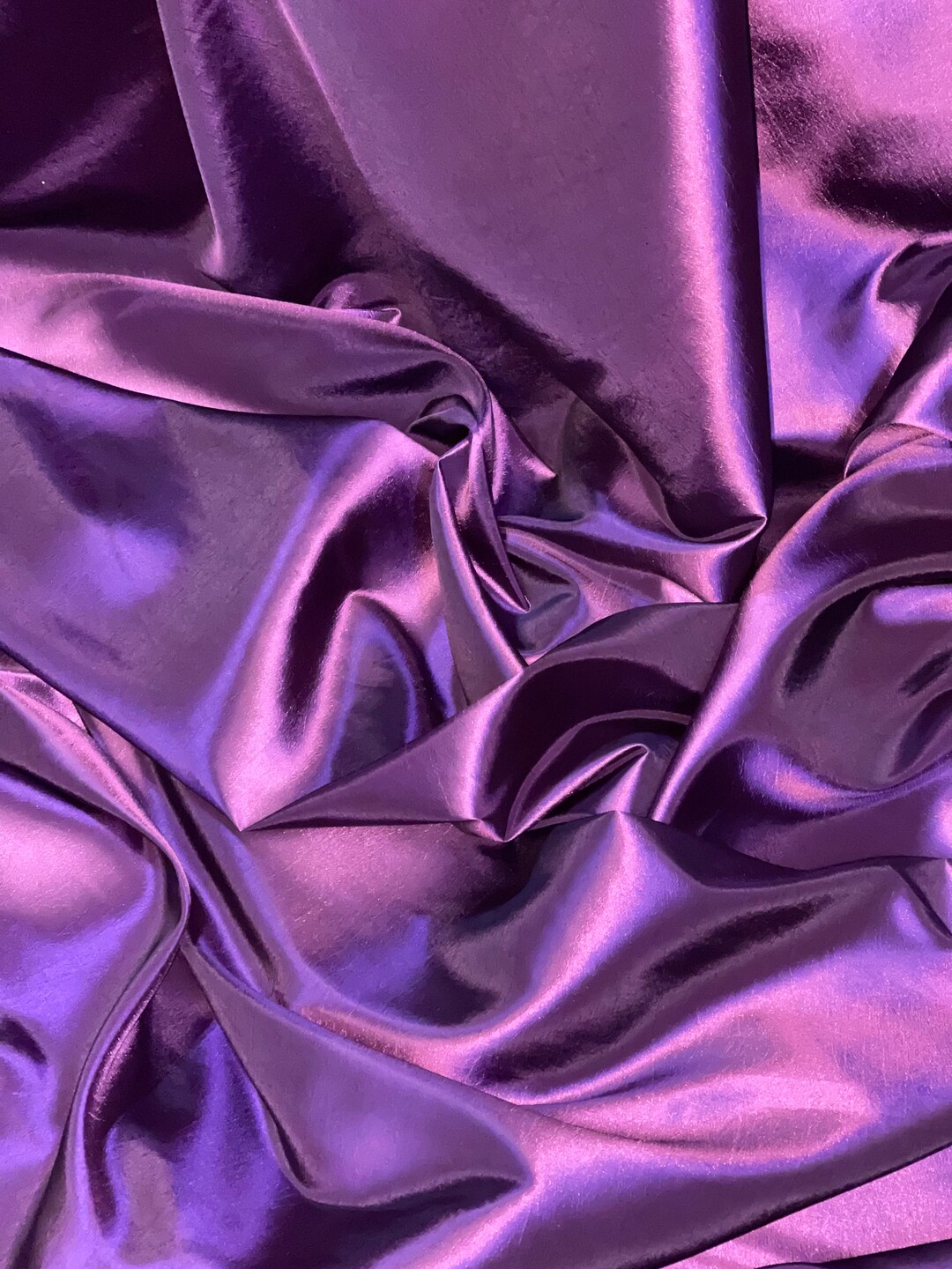 1m Purple Fuschia Colour Taffetta Fabric Silky Bridal Dress - Etsy