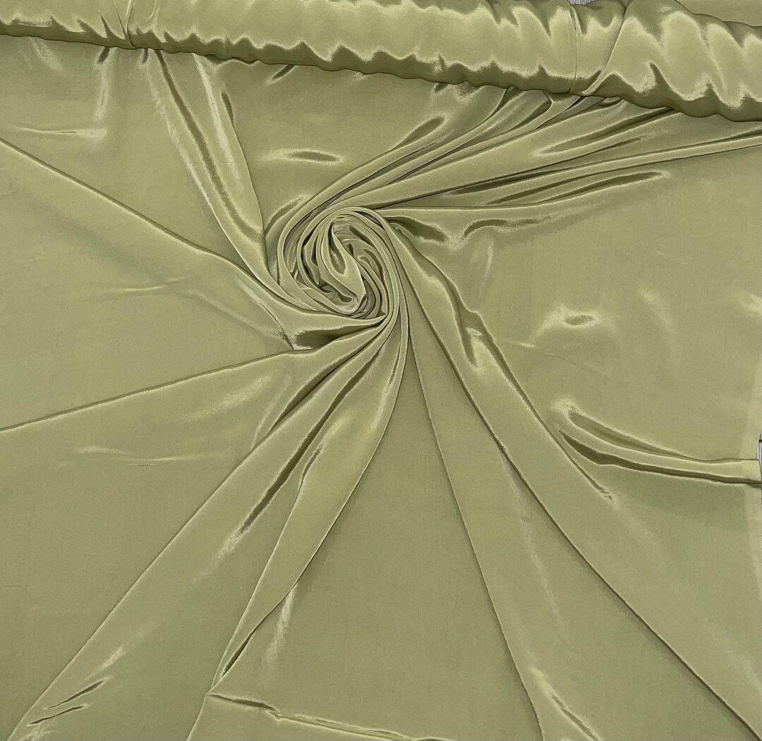 1m Sage Olive Green Crepe De Chine Fabric Plain Premium Silky - Etsy