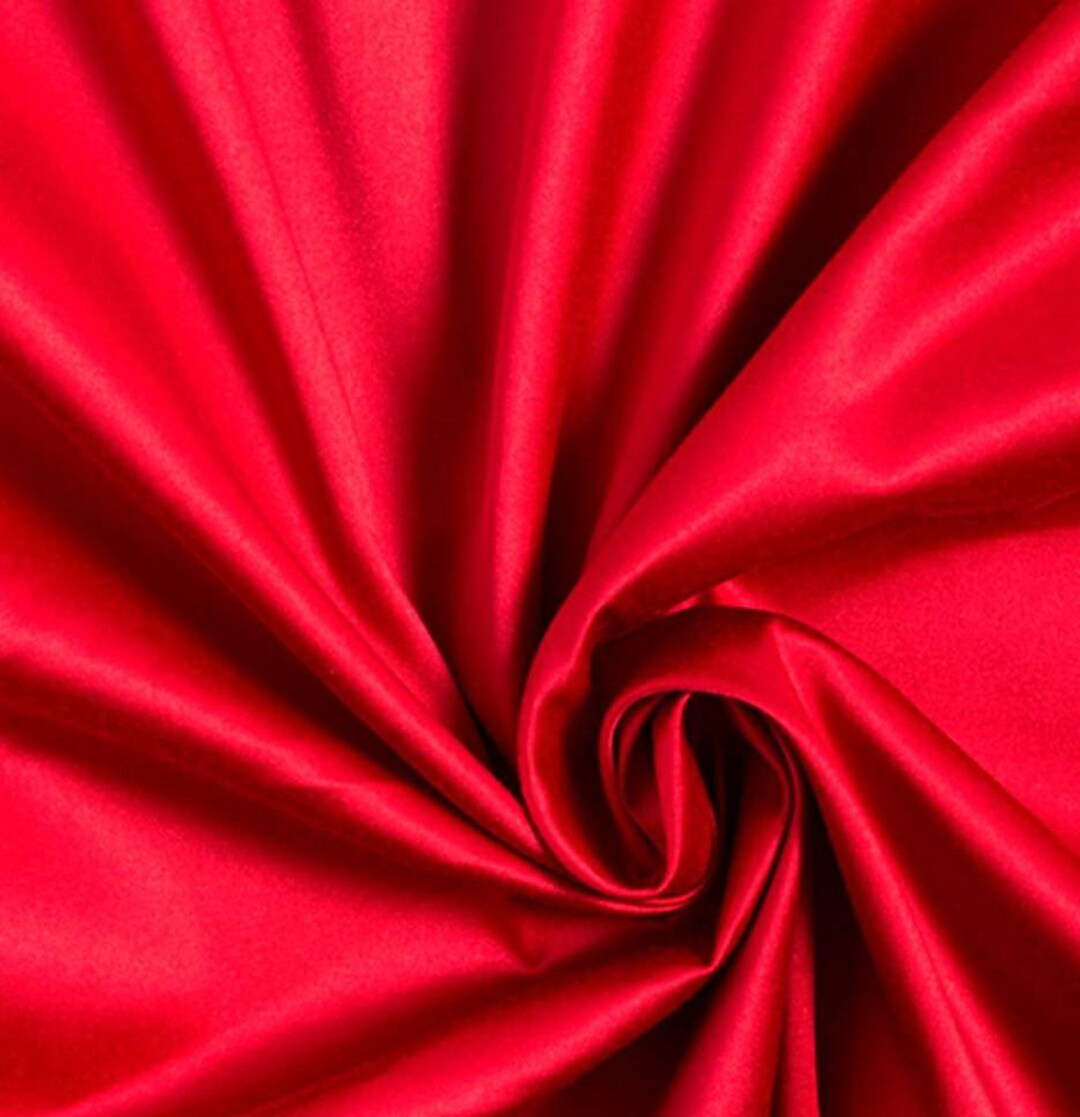 1m Red Back Crepe Colour Luxury Satin Bridal Dress Polyester - Etsy