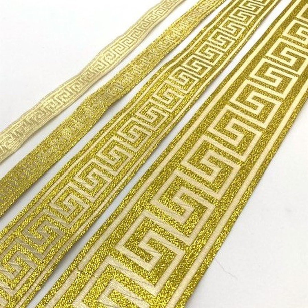 Greek Key Design Metallic Braid Gold 9863 - Etsy