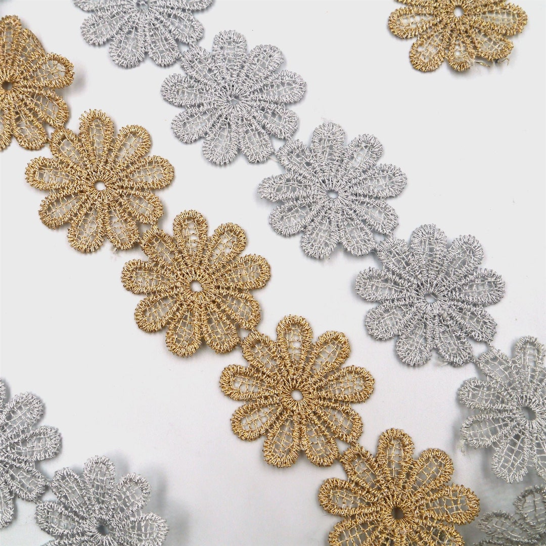 Metallic Large Daisy Braid 40mm 6863 - Etsy