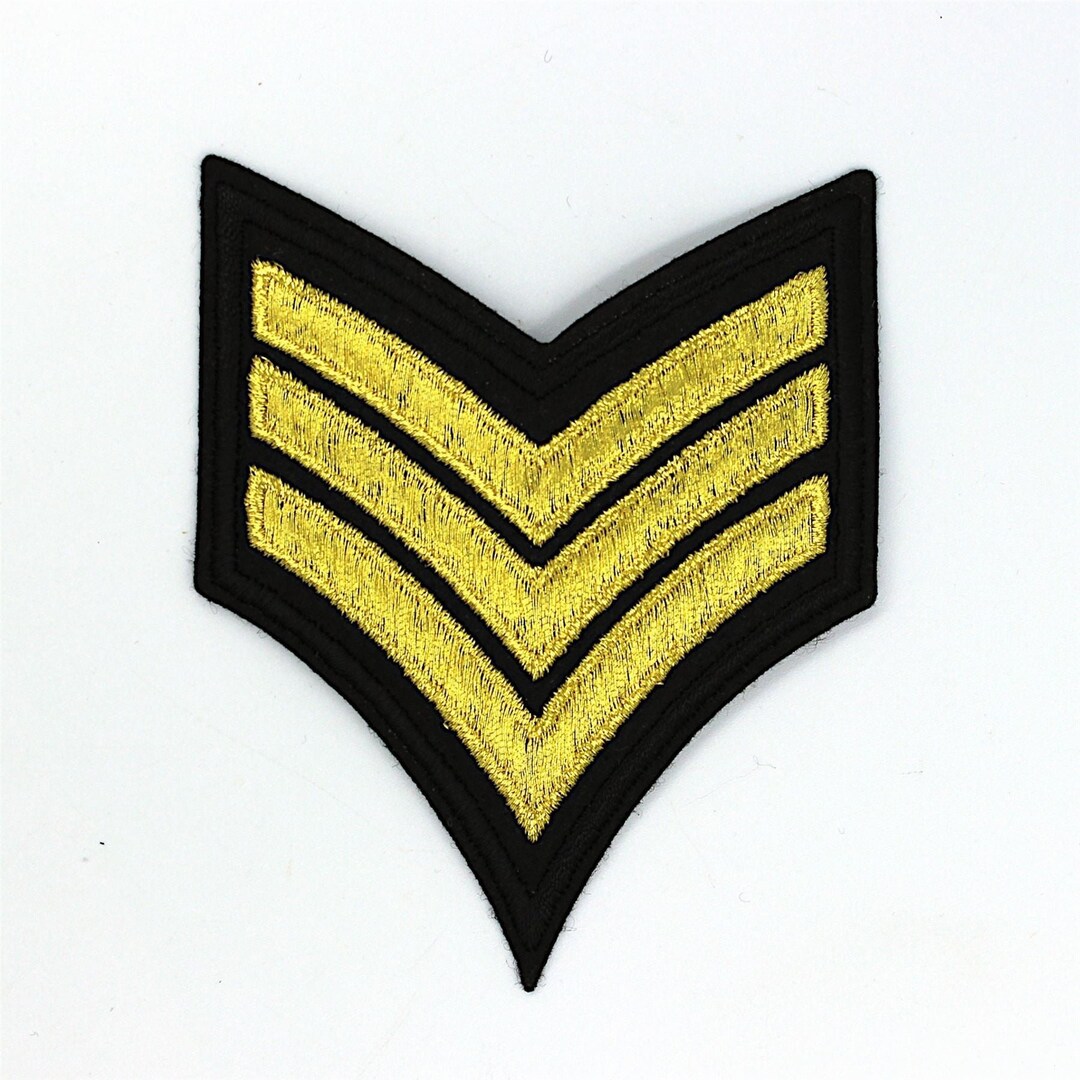 Sergeant 3 Stripes Badge Motif STRIPE 8954 - Etsy