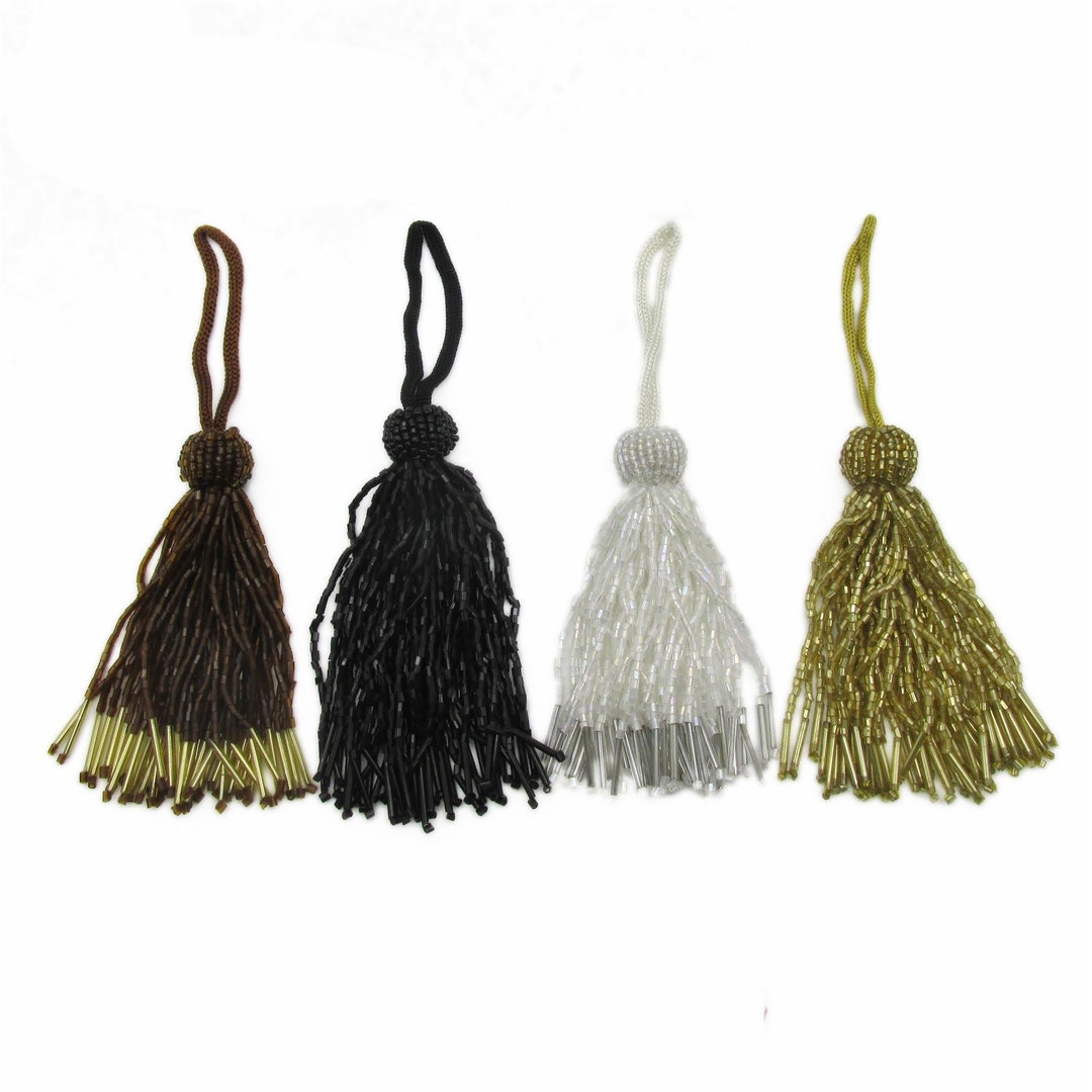 Bugle Bead Tassel 9cm 9933 - Etsy