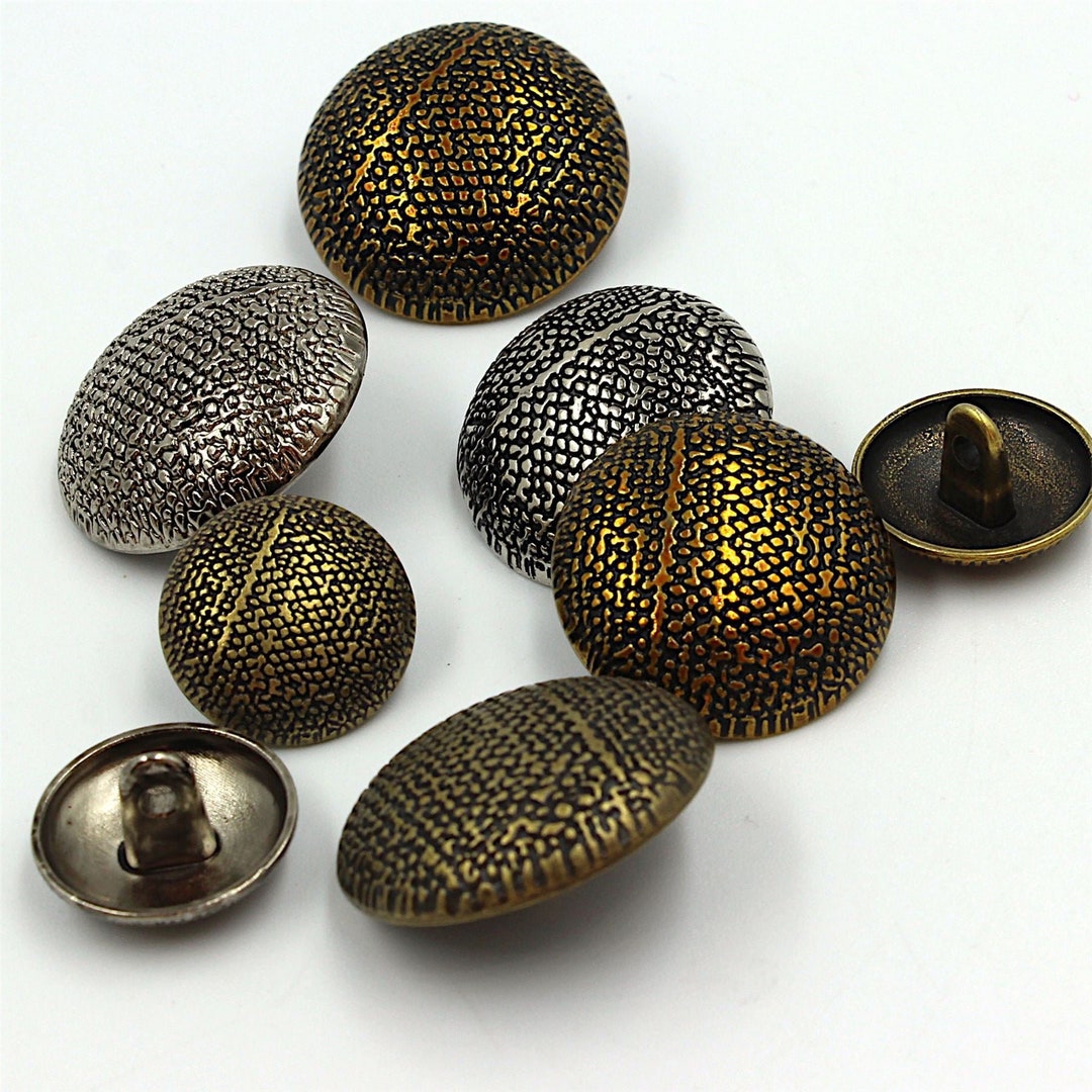 Metal Patterned Round Dome Shank Button 6111 - Etsy