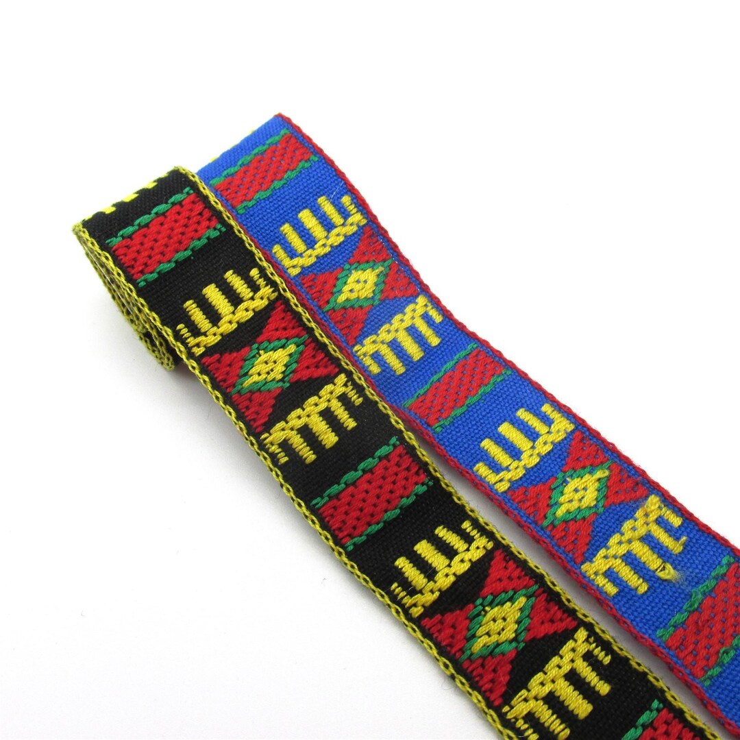Trenza Azteca De Colores Brillantes 20mm 9367 - Etsy México